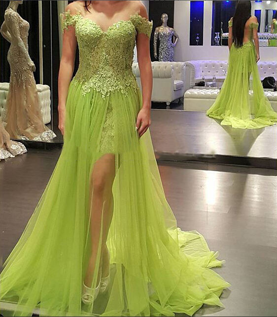 D39 High Quality Prom Dress,Tulle Prom Dress,Appliques Prom Dress,Off ...